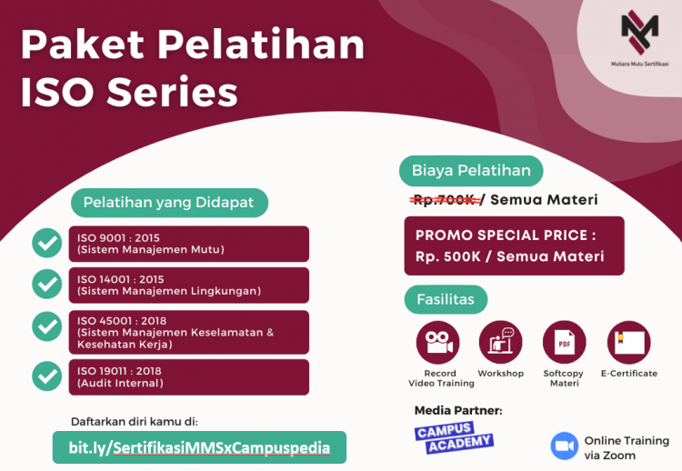 Sertifikasi ISO, Quality, and Food Industrial Training - Campuspedia News